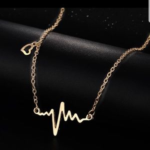 Jewelry | Electrocardiogram Rhythm Heart Beat Necklace | Poshmark